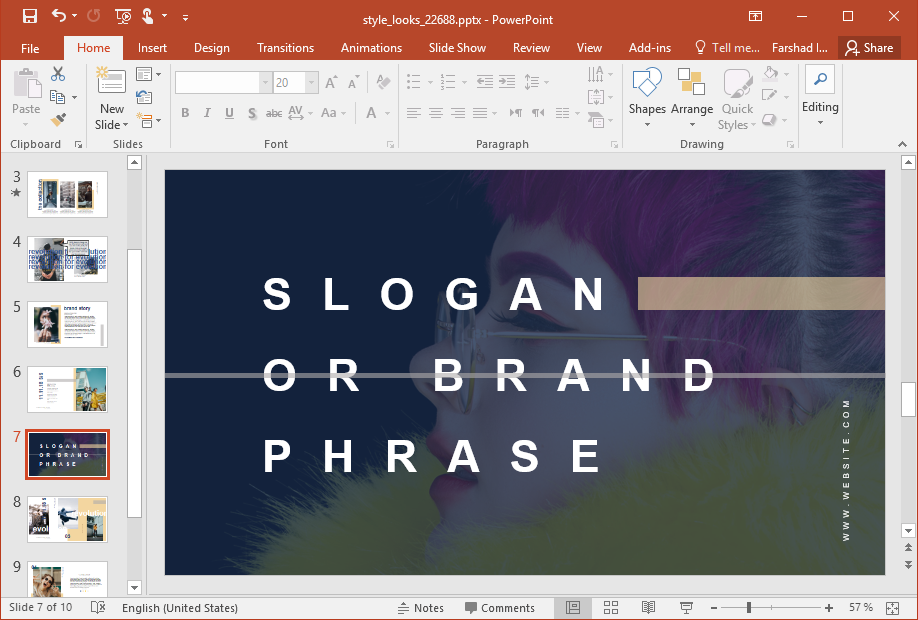 Animated Style Looks PowerPoint Template