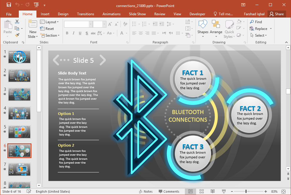 Animated Digital Connections PowerPoint Template