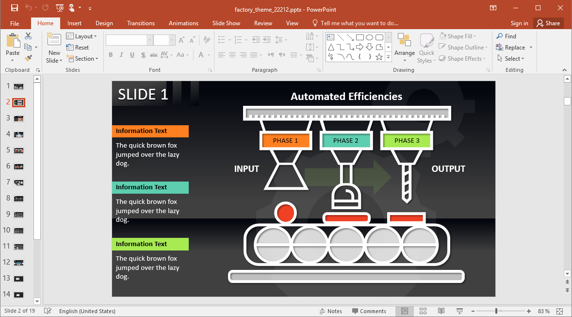 Animated Factory Theme PowerPoint Template