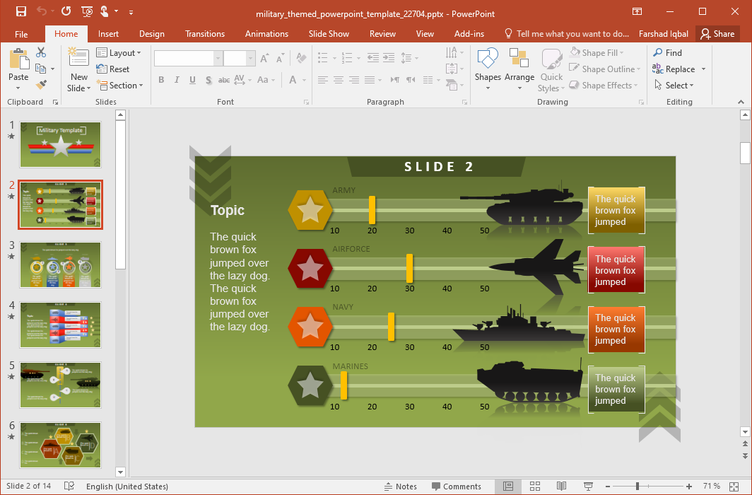 Animated Military Template for PowerPoint