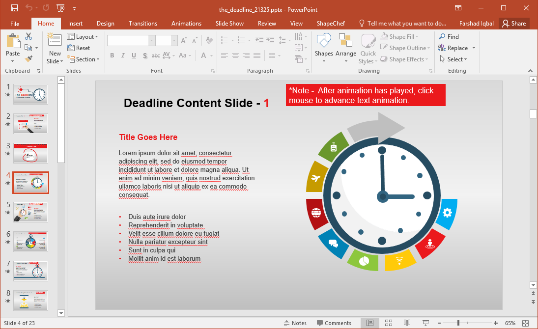 The Deadline Animated PowerPoint Template
