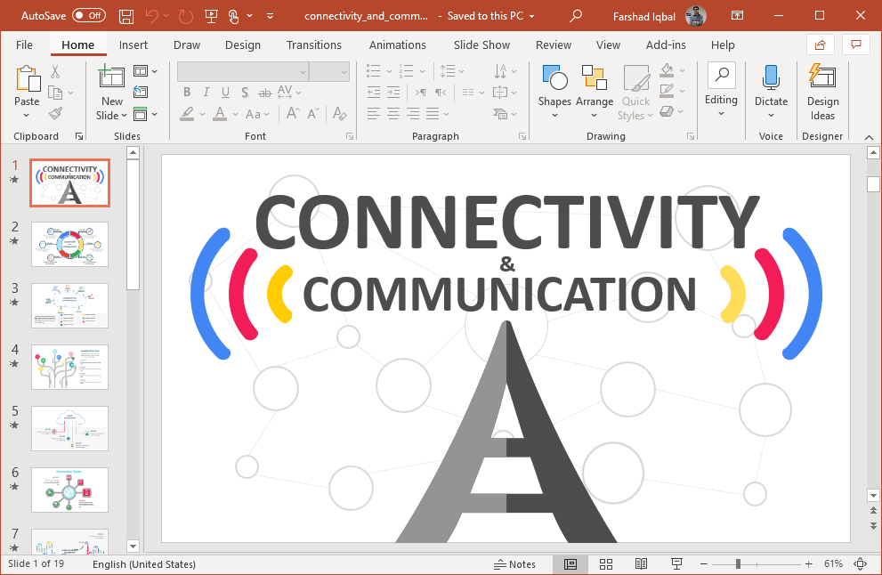 Animated Connectivity and Communication PowerPoint Template Animated Connectivity and Communication PowerPoint Template