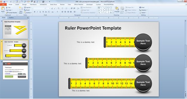 Free Ruler PowerPoint Template