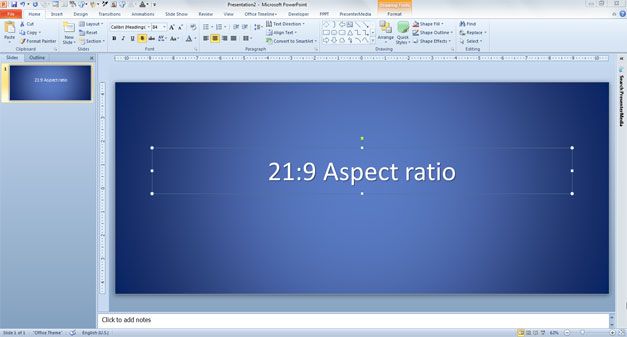 Using 21:9 Aspect Ratio in PowerPoint presentations - SlideHunter.com