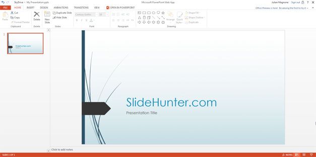 How to Create a PowerPoint Online using MS Office Web Apps
