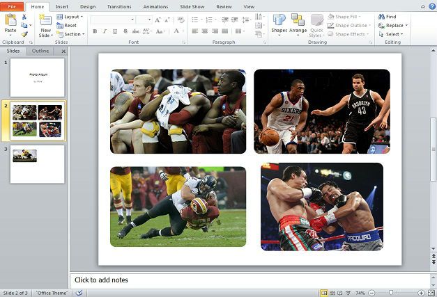 Create a Photo Album in PowerPoint 2010