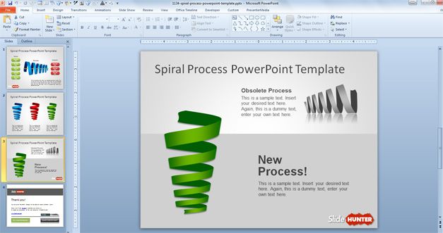 Free Spiral Process PowerPoint Template Free Spiral Process PowerPoint Template