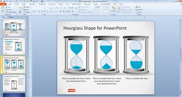 Free Hourglass Shape for PowerPoint - Free PowerPoint Templates ...